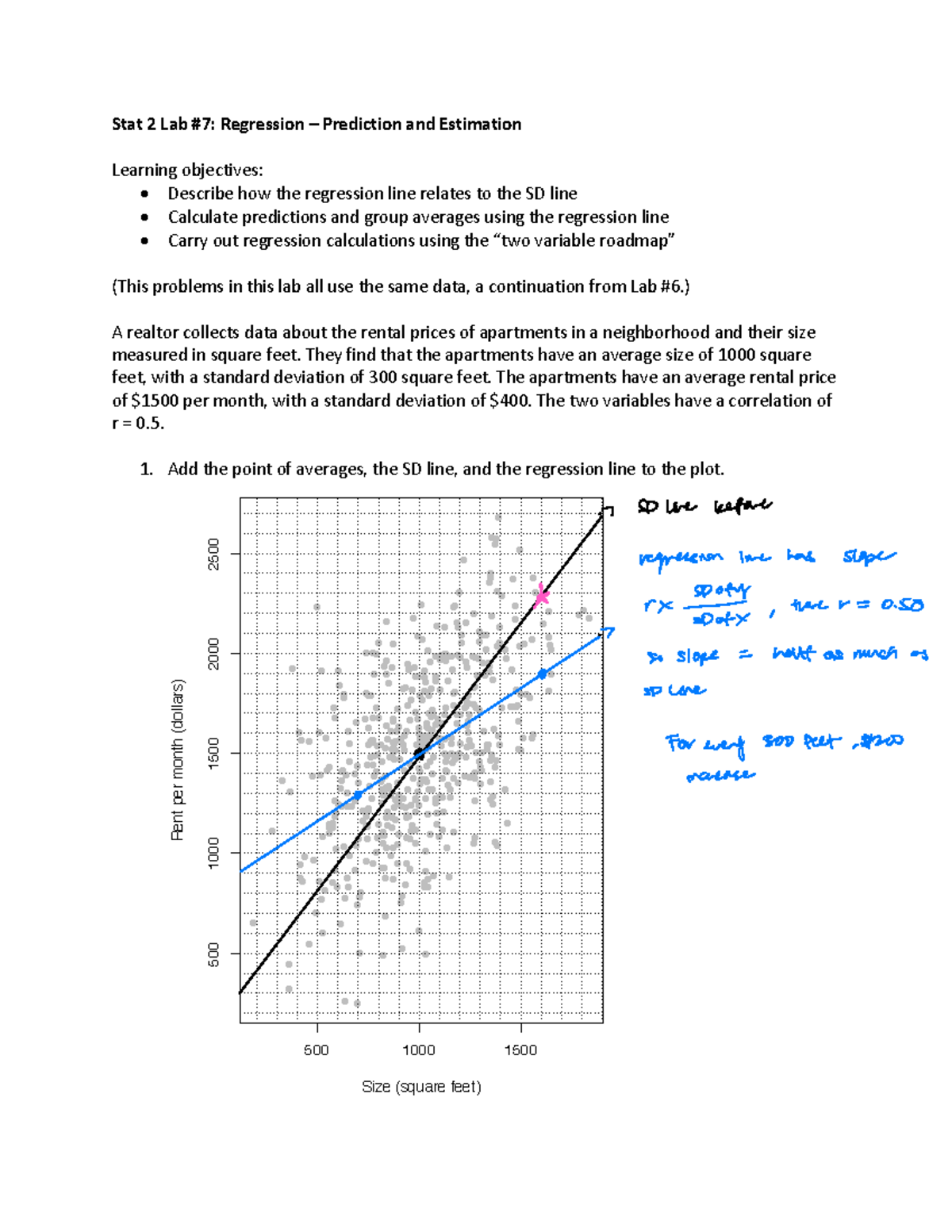 Stat2Lab7 - Lab 7 - Stat 2 Lab # 7 : Regression – Prediction and ... Stat2Lab7 - Lab 7 - Stat 2 Lab # 7 : Regression – Prediction and ...