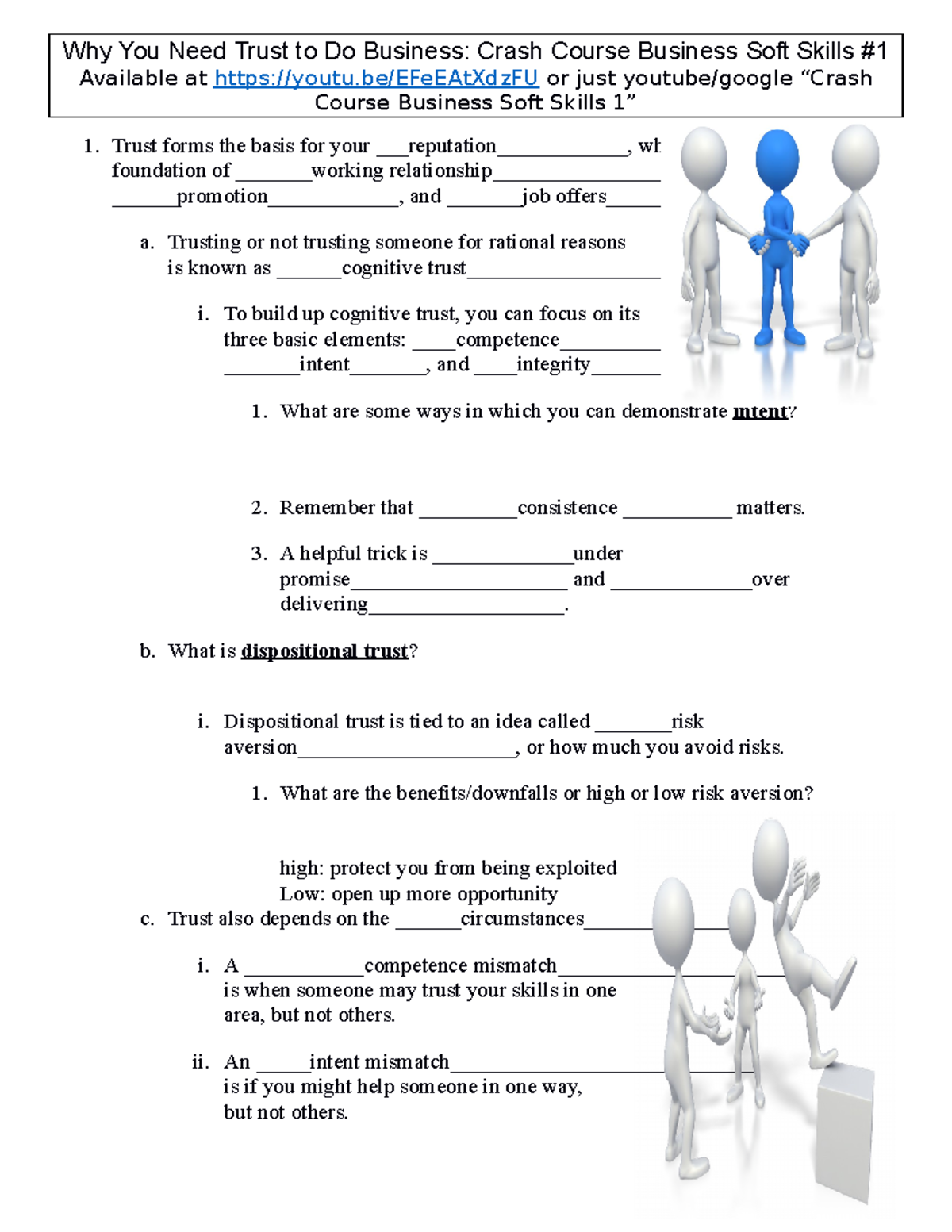 Crash Course Business Soft Skills - Why You Need Trust to Do Business ...