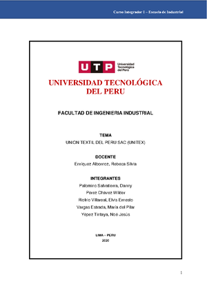 Trabajo Final Integrador - Trabajo final Curso y sección: Curso ...