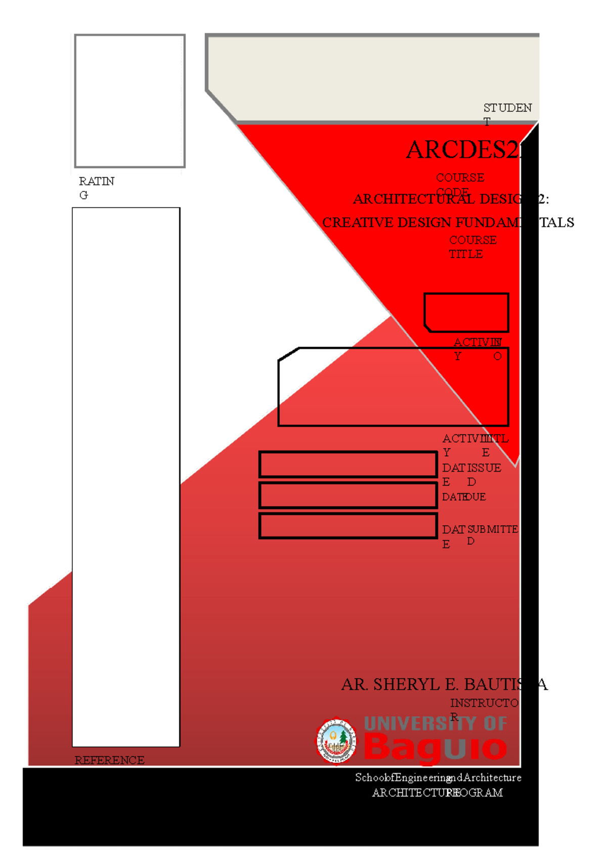 Research Standard Cover PAGE - Theory Of Architecture - COURSE TITLE ...