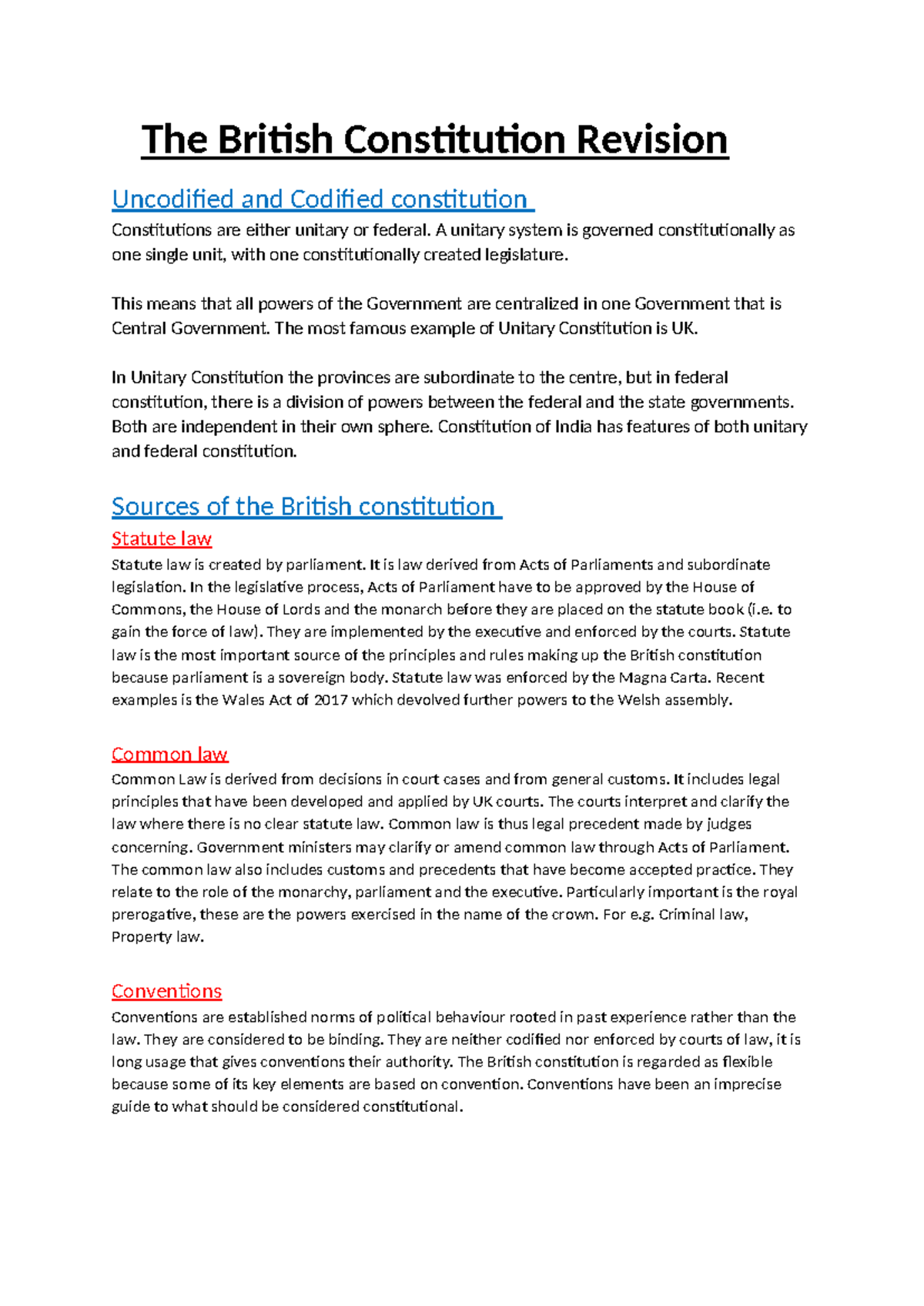 British Constitution Revision - The British Constitution Revision ...