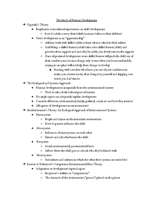 Chapter 1 - Human Development - The Study of Human Development Allow ...