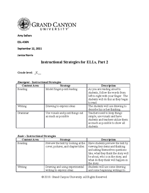 Lesson plan template ESL 436 - ESL-436N - GCU - Studocu