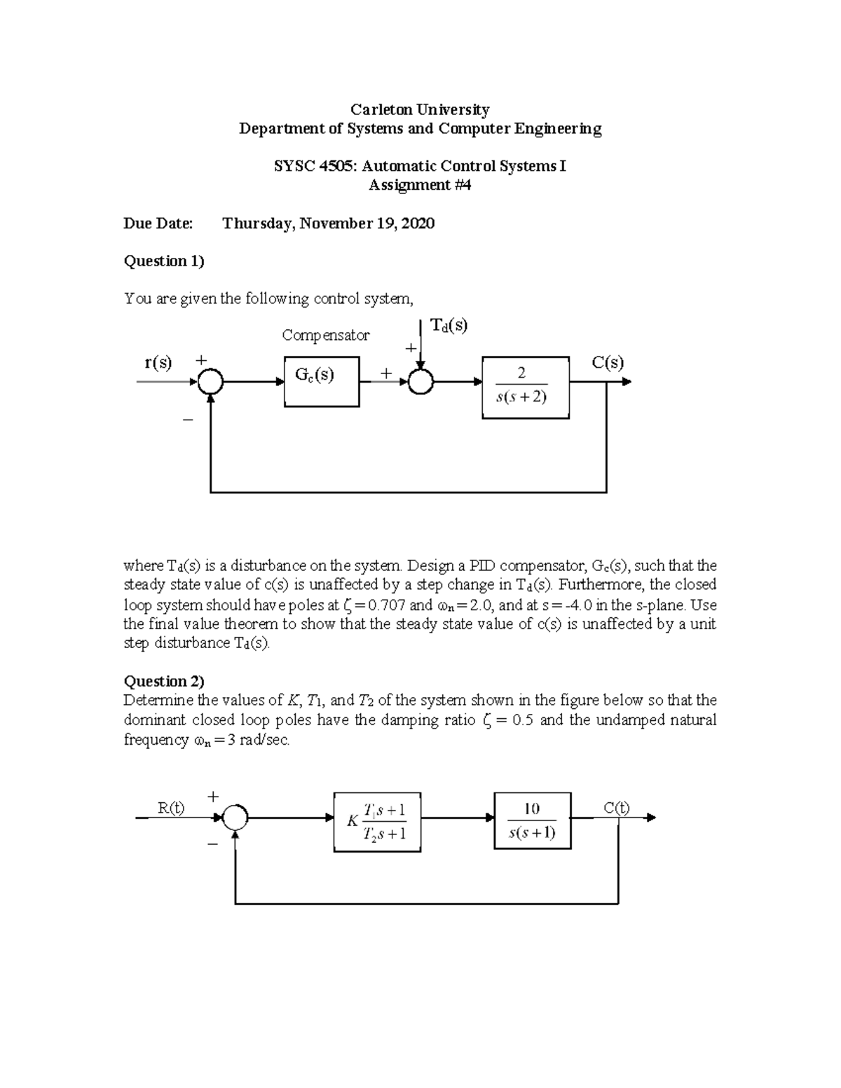 Assignment 4 - llllllllll - Sysc 4505 - Carleton - Studocu