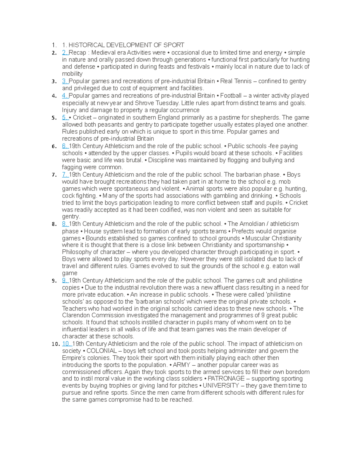 Historical Development of Sports - 1. 1. HISTORICAL DEVELOPMENT OF ...