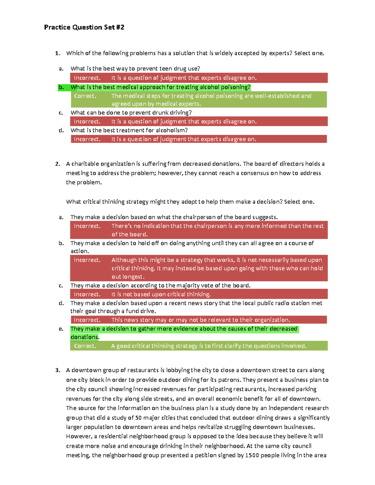 TEST C168 2 - study notes - Practice Question Set Which of the ...