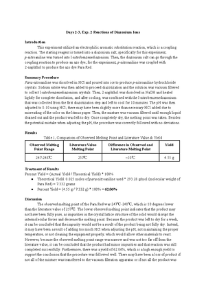CHEM 22500 - 27 Lab Report #4 - Qualitative Organic Analysis - Lab Report #4: Qualitative ...