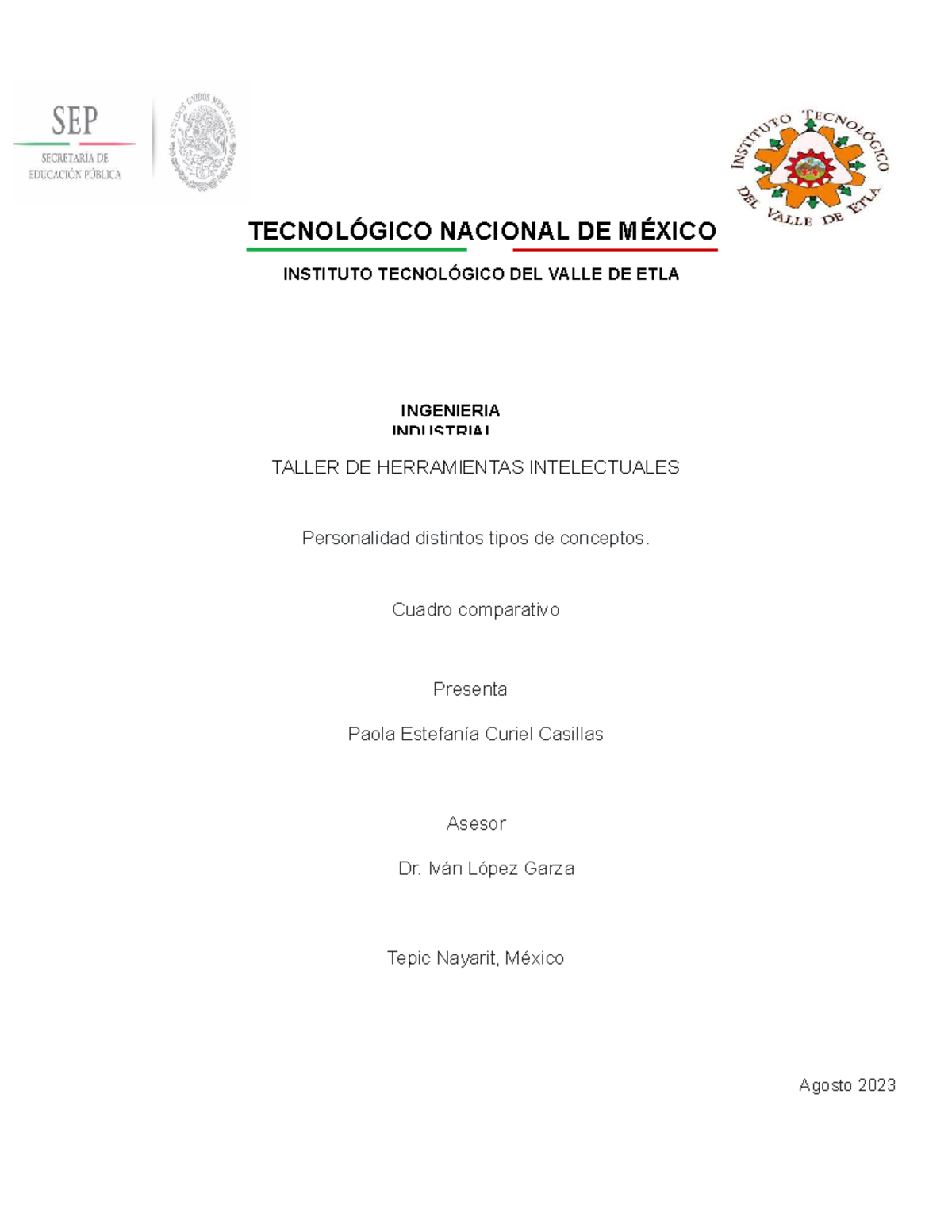 Paolacuriel-ACT2- Cuadrocomparativo - TALLER DE HERRAMIENTAS INTELECTUALES Personalidad ...