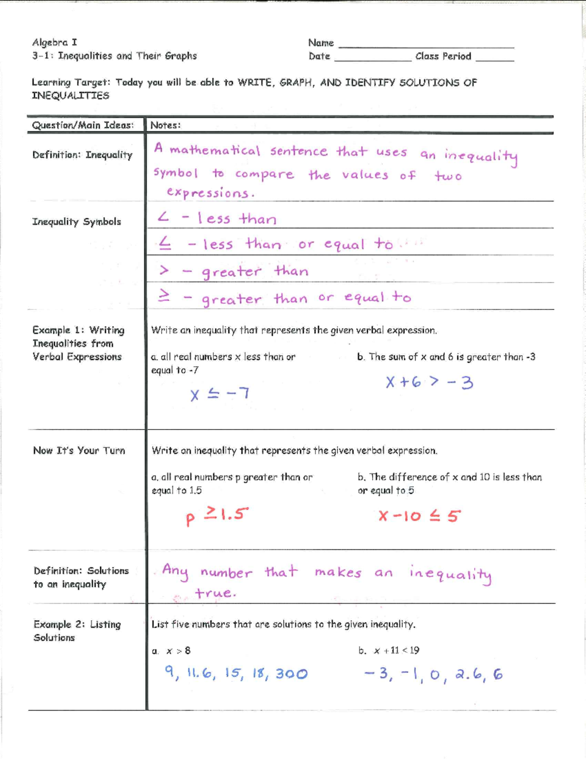 Chapter 3 Completed Notes - MATH 105 - Studocu
