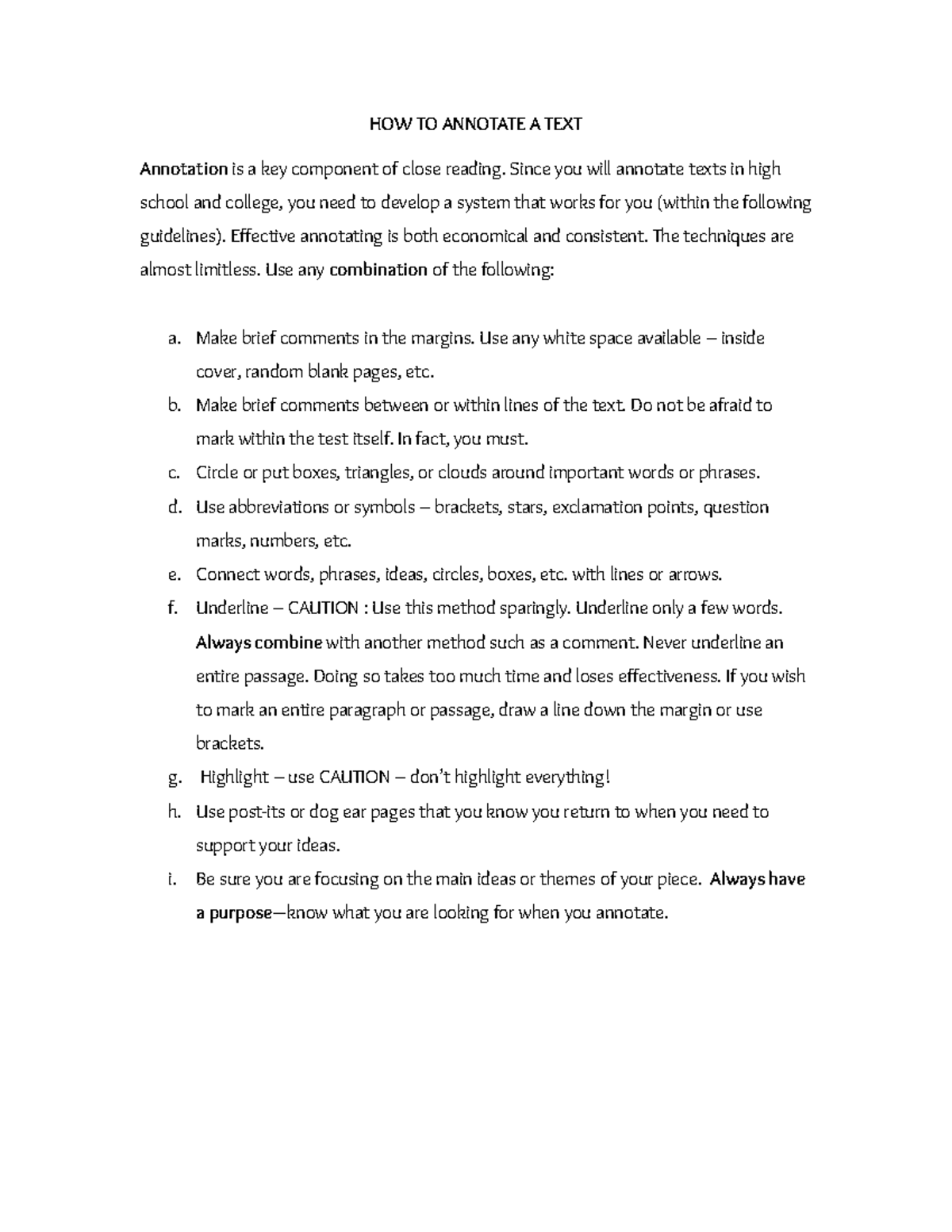 How to Annotate - HOW TO ANNOTATE A TEXT Annotation is a key component ...