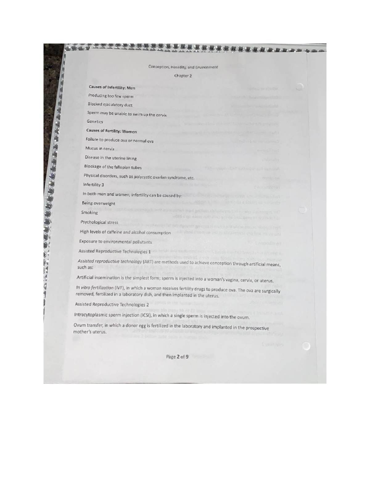 2-2 - Child Psychology. Chapter 2: Conception, Heredity, and ...