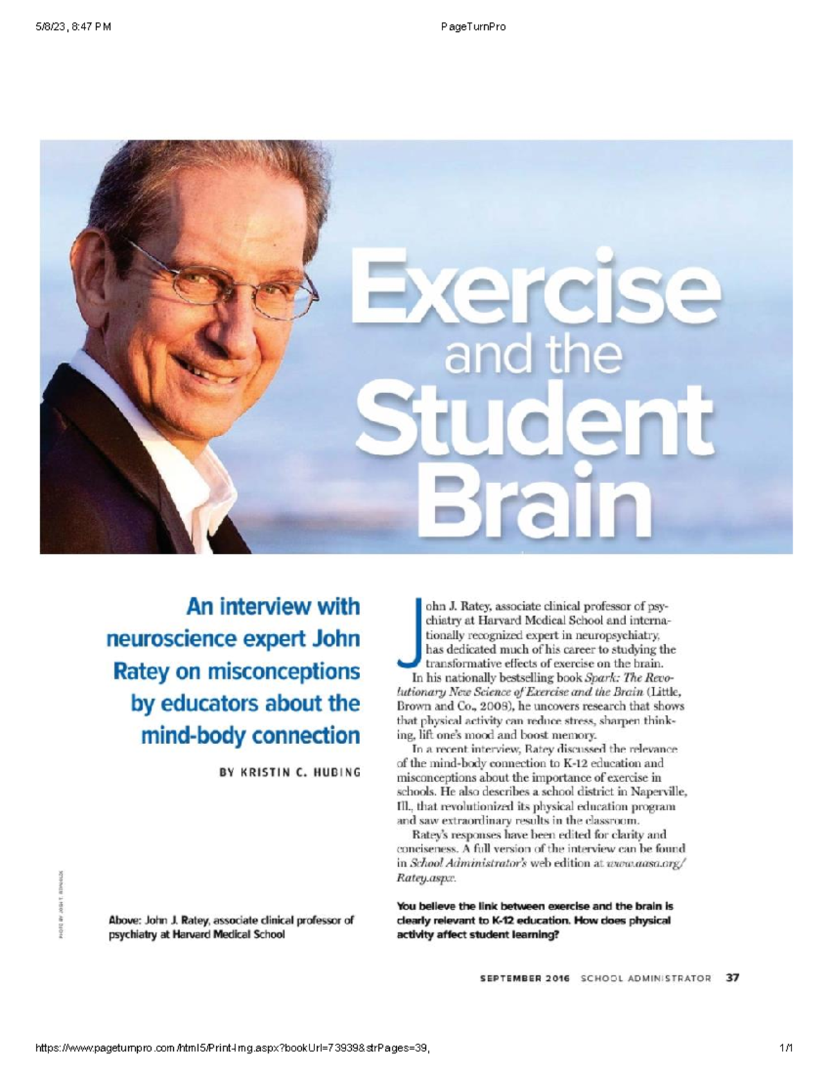 Ratey Part 1 - This is lecture notes that they make you pay for - KNES ...