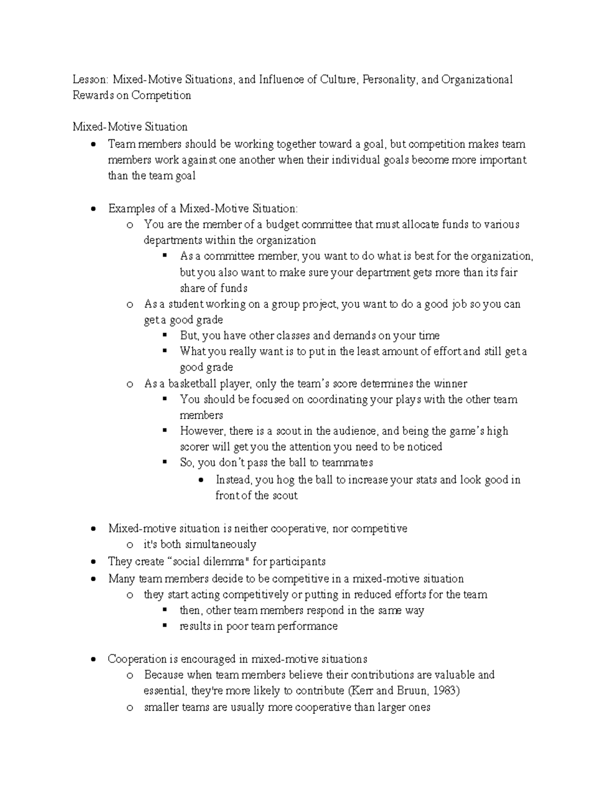 Mixed-Motive Situations, and Influence of Culture, Personality, and ...