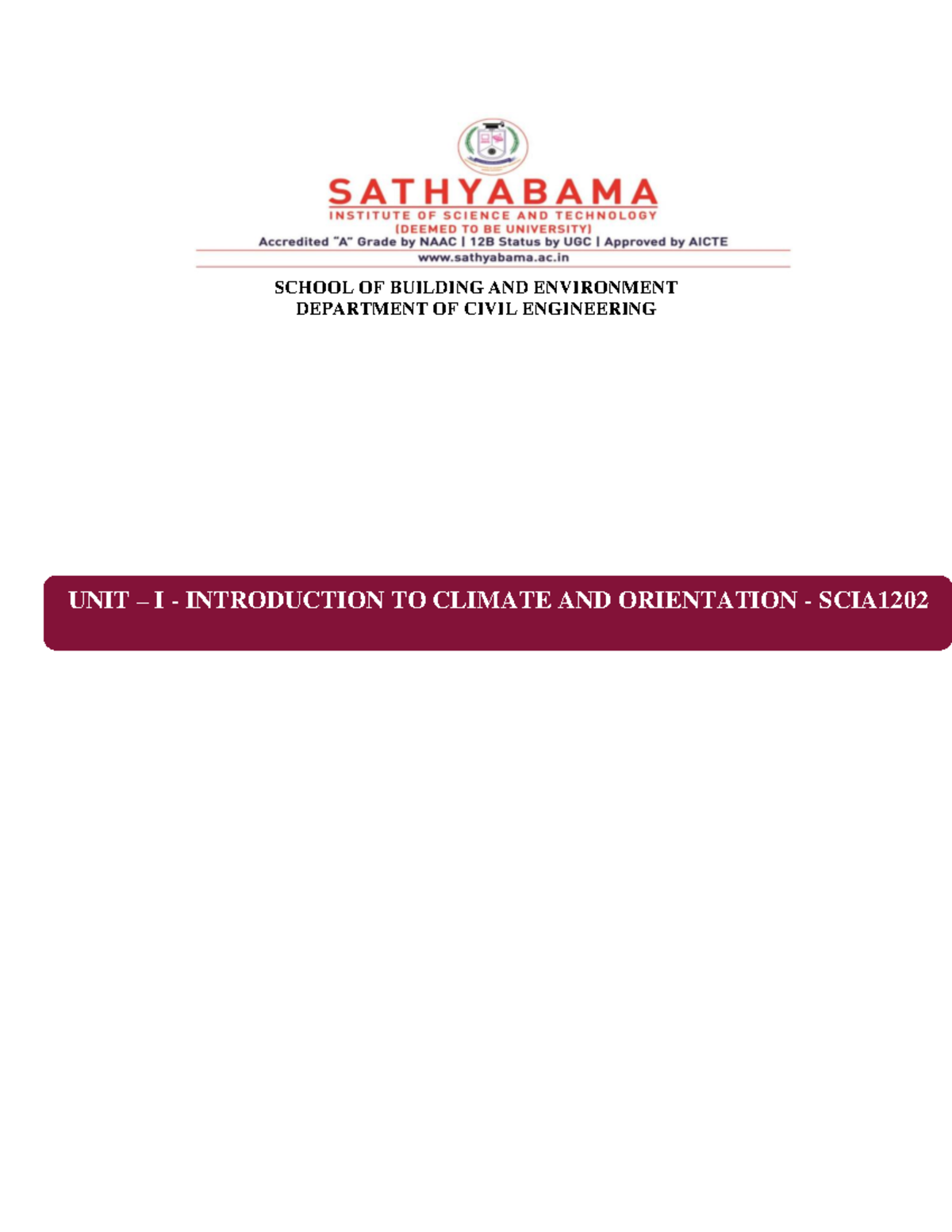 Functional design og buildings - SCHOOL OF BUILDING AND ENVIRONMENT ...