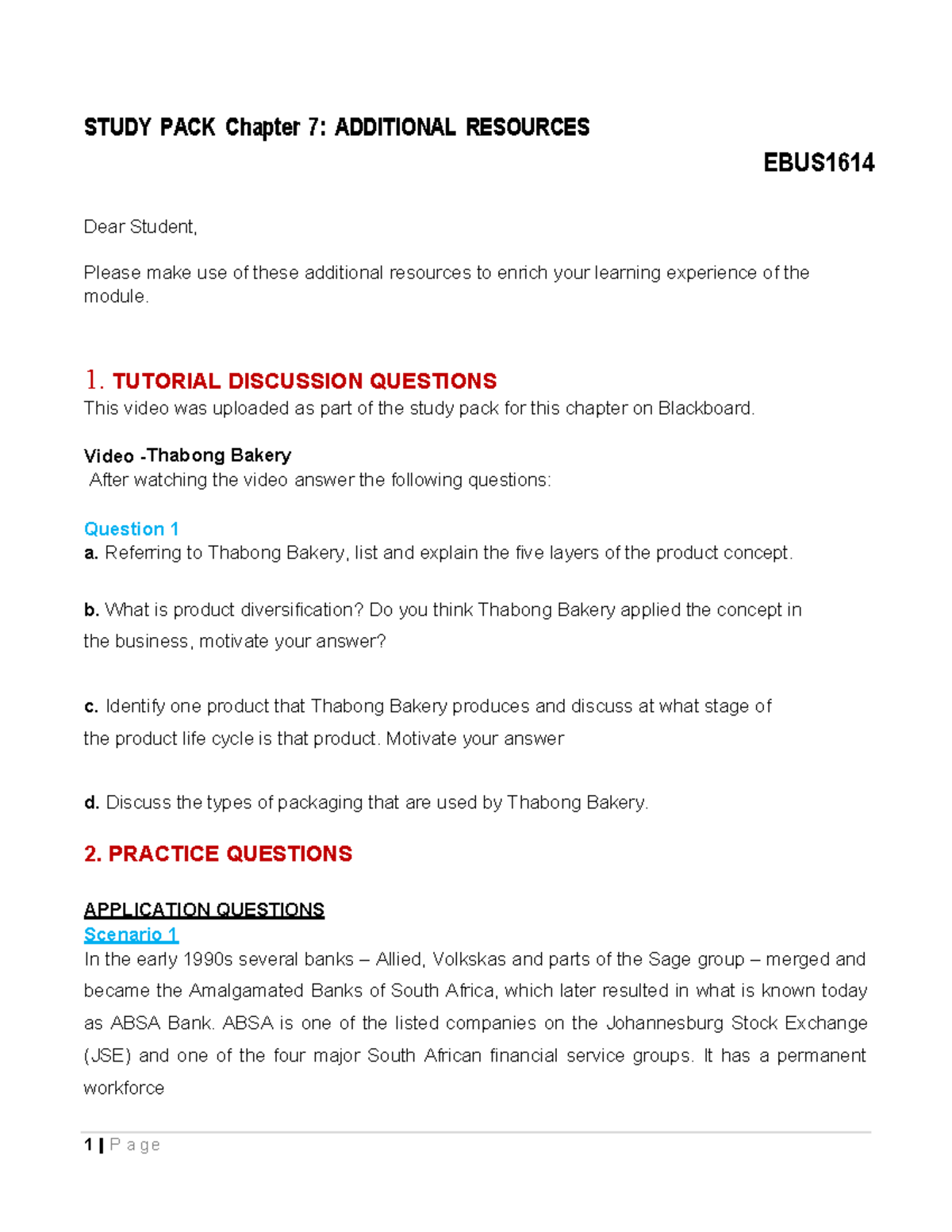 Additional resources chapter 7BB - STUDY PACK Chapter 7: ADDITIONAL RESOURCES EBUS Dear Student ...