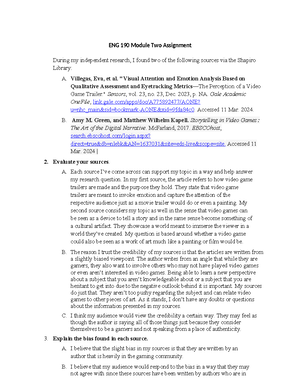 ENG 190 Project - ENG 190 Project Southern New Hampshire University ENG ...