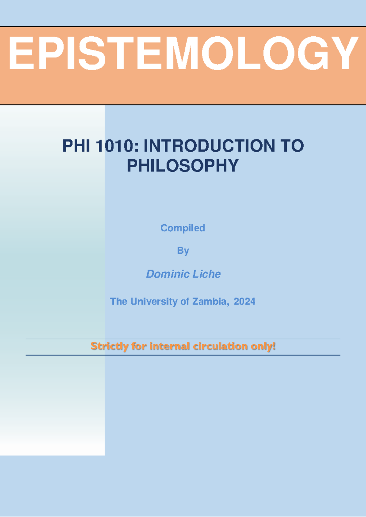 PHI 1010 Weeks 1-5 (philosophy introduction and epistemology) Notes ...