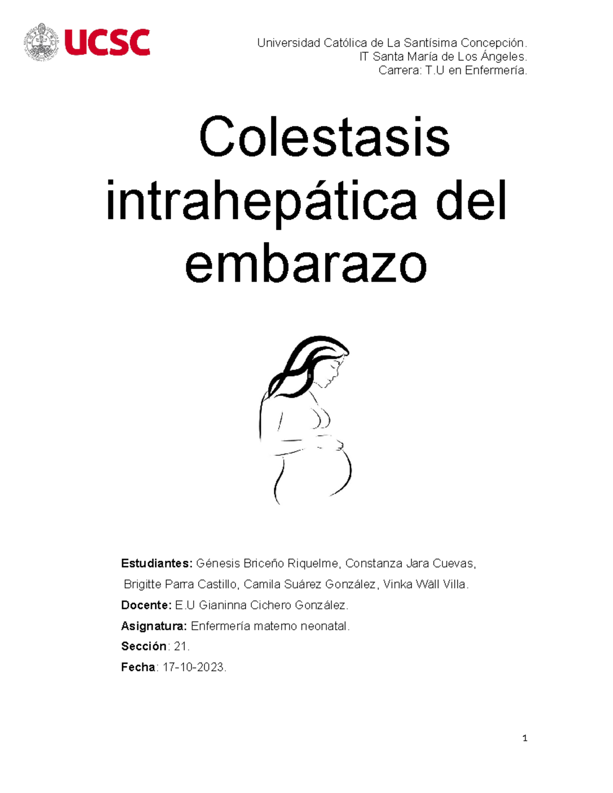 Colestasis intrahepática del embarazo - IT Santa María de Los Ángeles ...