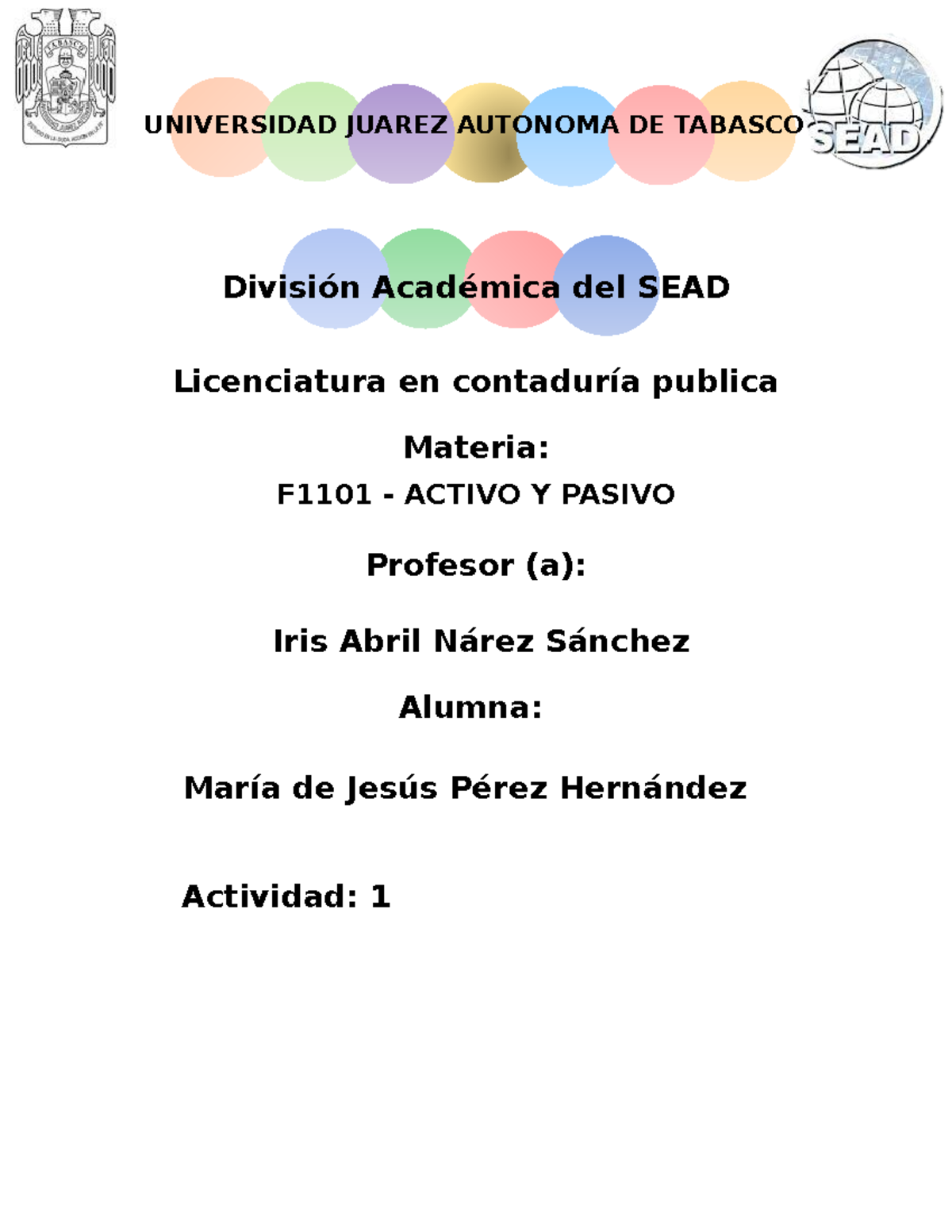 223r1001 pérez hernández maría de jesús UN1 ACT1 - UNIVERSIDAD JUAREZ ...