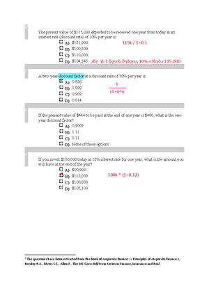 Chapter 2 - Financial Markets and Institutions 9th edition tests - 1 ...