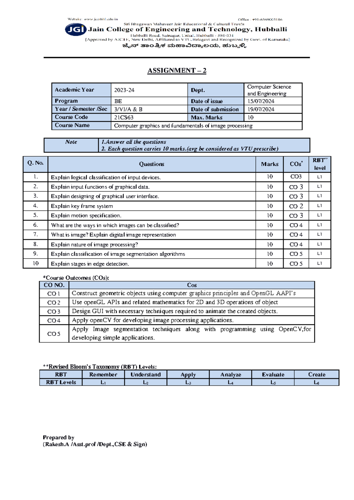 Assignment 2 21cs63 ...