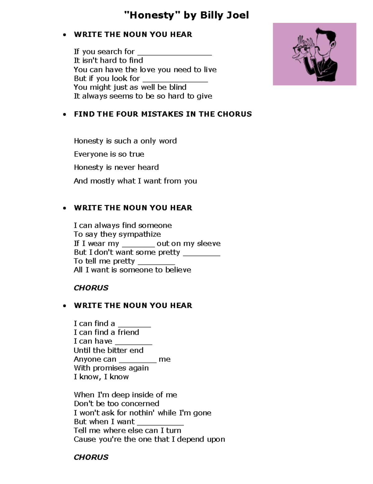 Honesty song - no ver, subi esto por el premium - "Honesty" by Billy ...