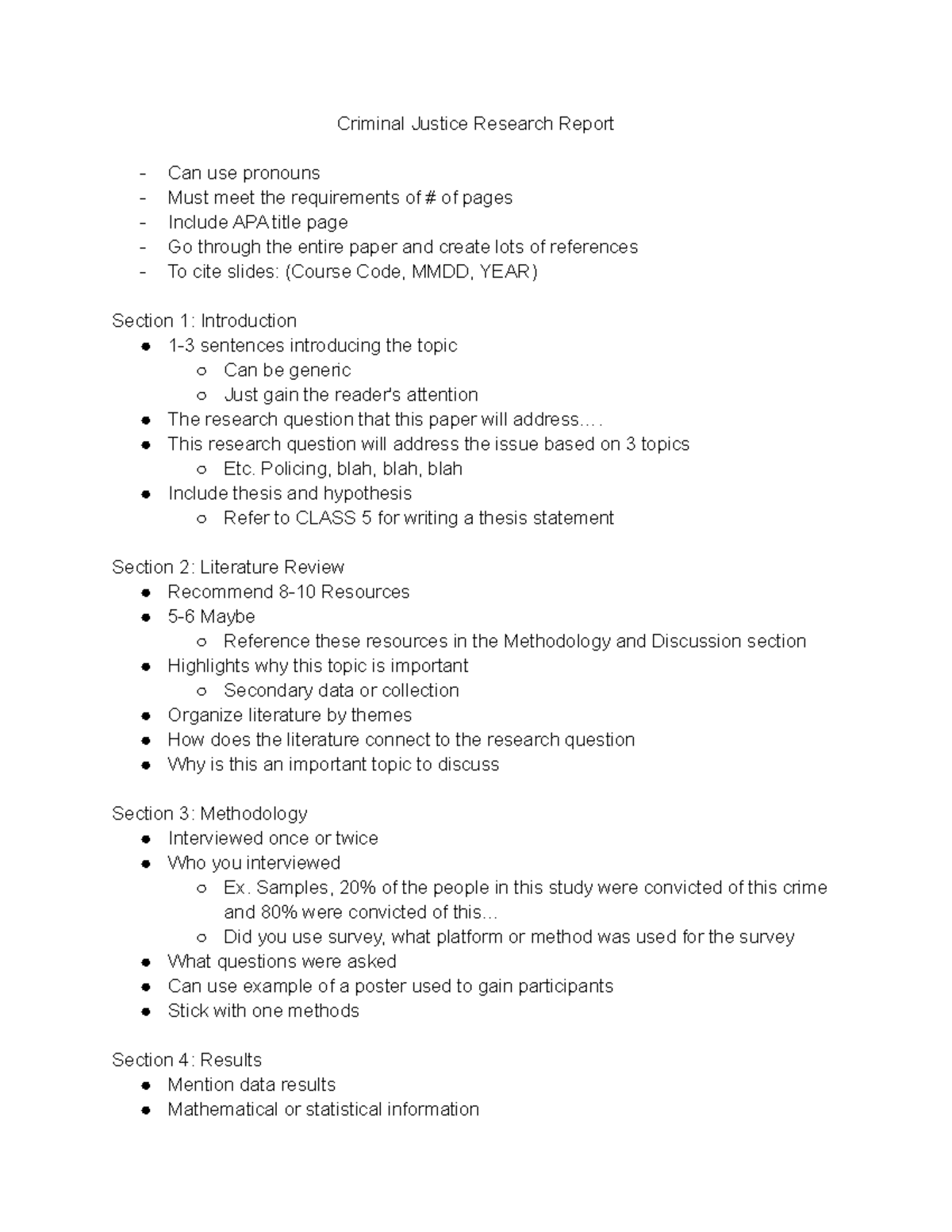 Criminal Justice Research Report Guideline - Criminal Justice Research ...