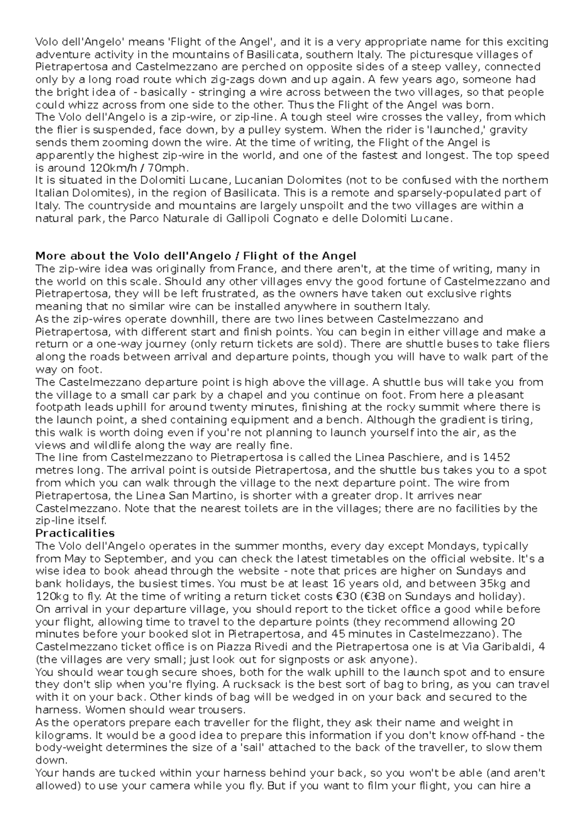 Flight of the angel - esempi di traduzione a vista - Volo dell'Angelo ...