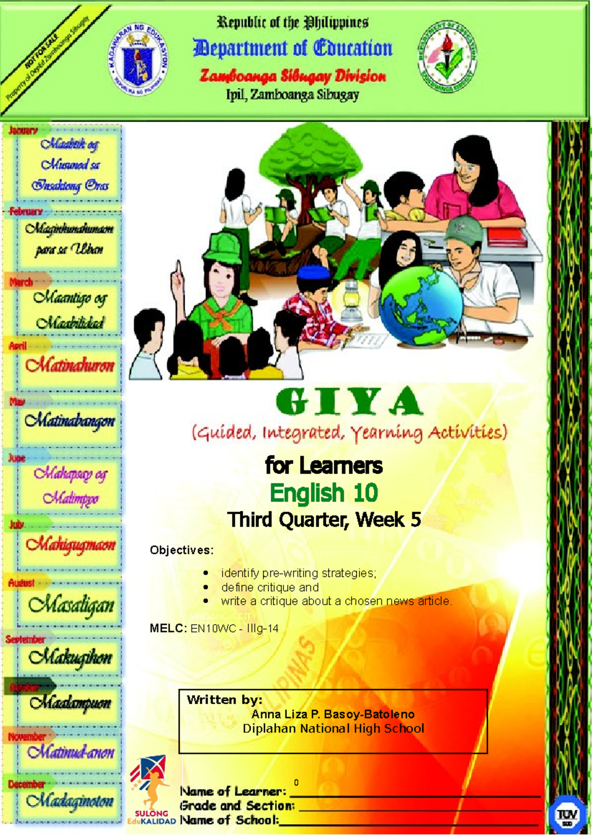 Module-5- English-10-3rd-Quarter-eval Es - Written by: Anna Liza P ...