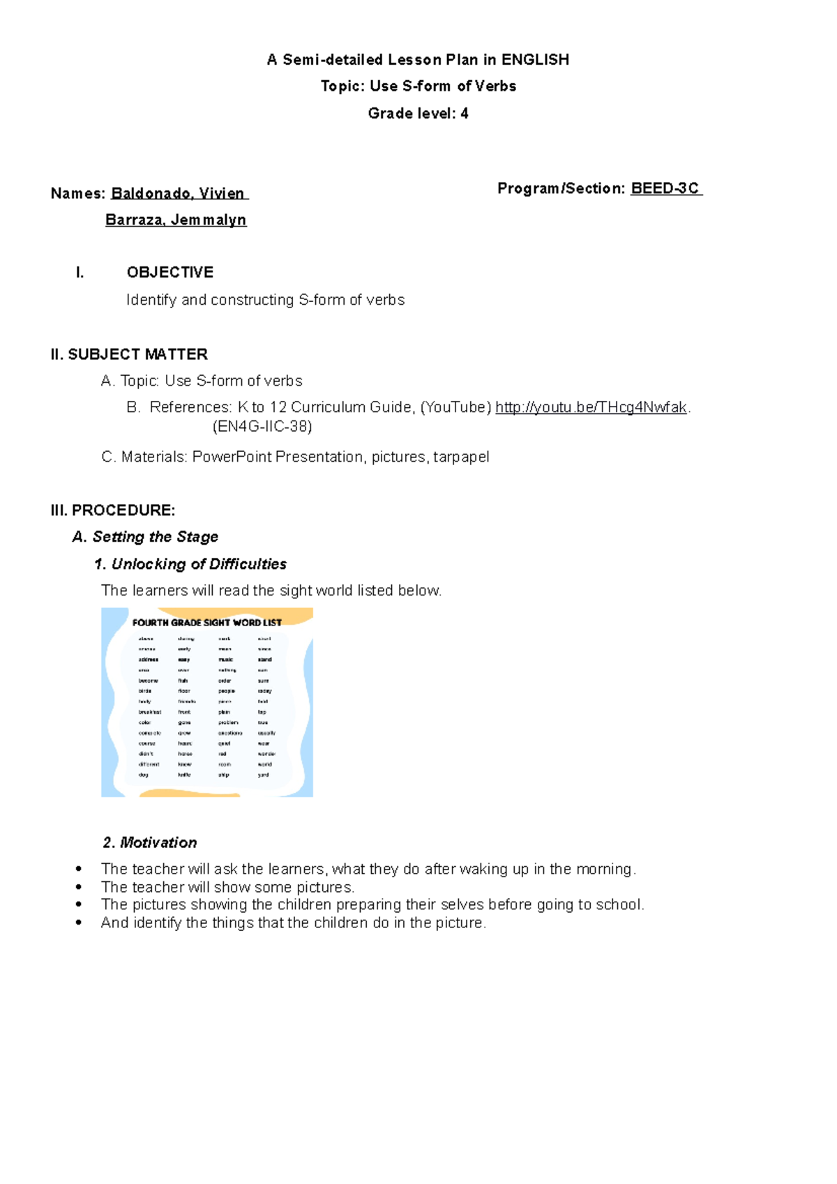 SEMI- Detailed Lesson PLAN IN English- Janice Tumanot - A Semi-detailed ...