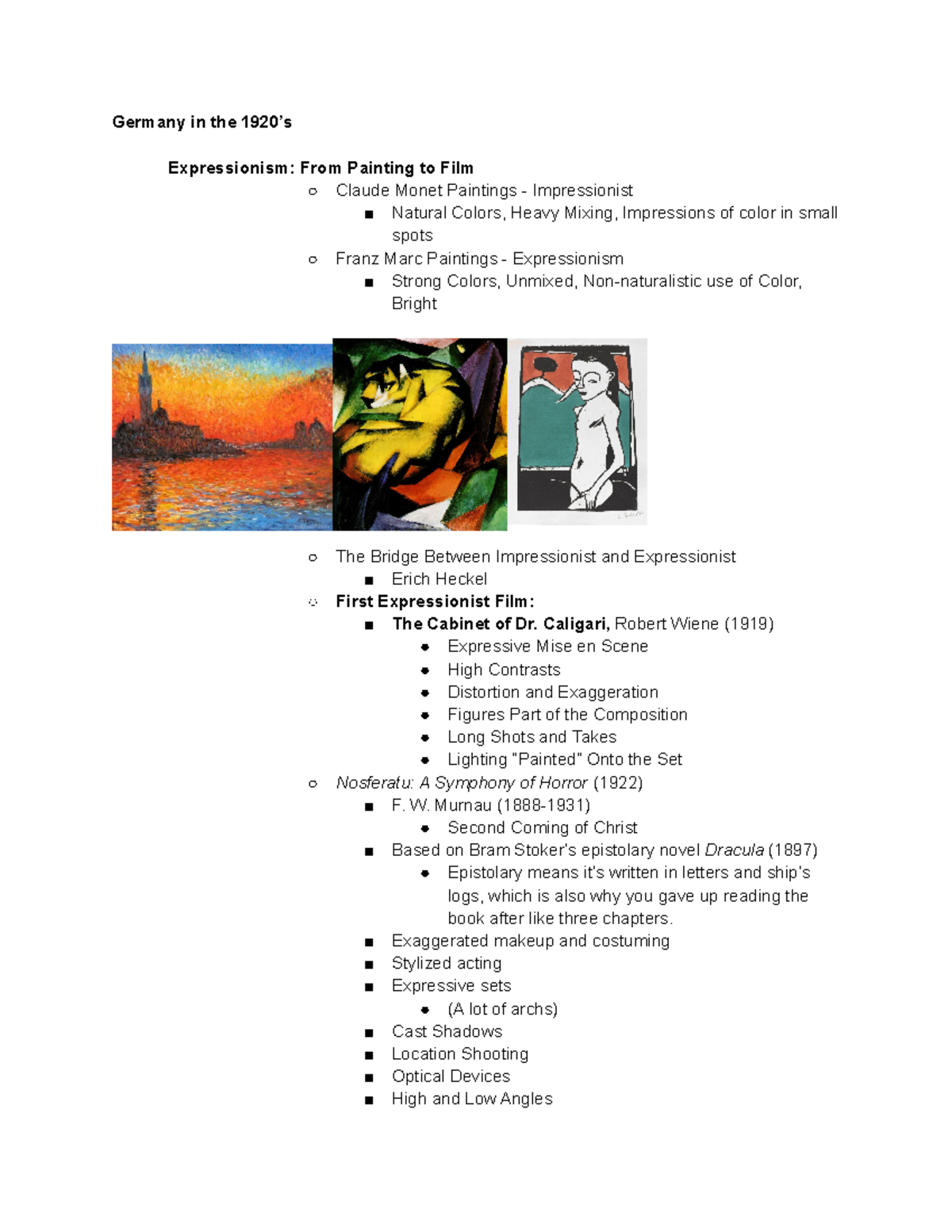 Germany 1920s - German Expressionism, etc - Germany in the 1920’s ...