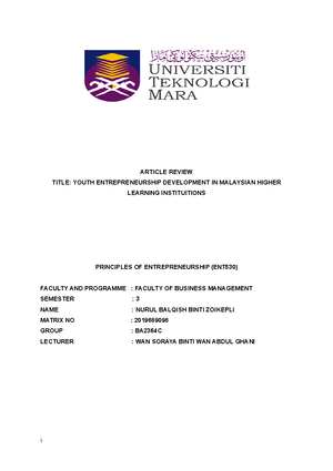 Individual Assignment A SMG504 NSR2413M RAJA Izzat - UNIVERSITY ...