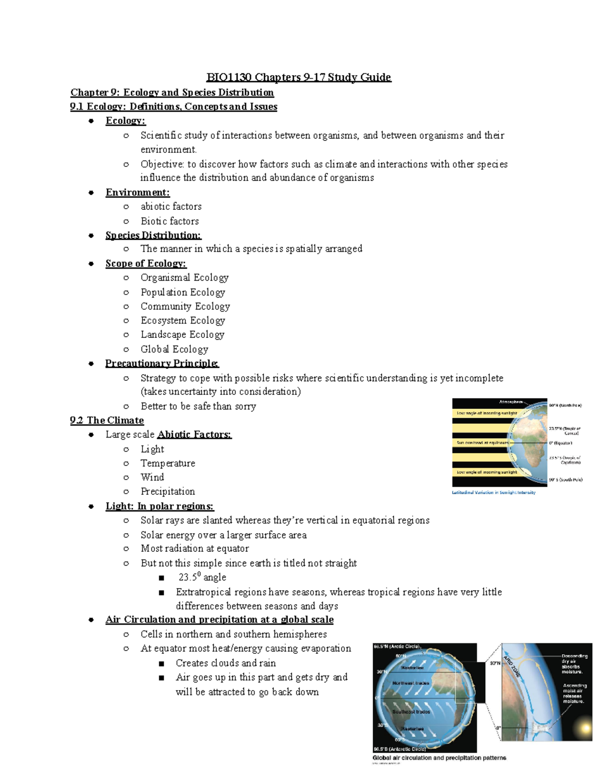 Bio 9-17 - notes about evolutionary bio - BIO1130 Chapters 9-17 Study ...