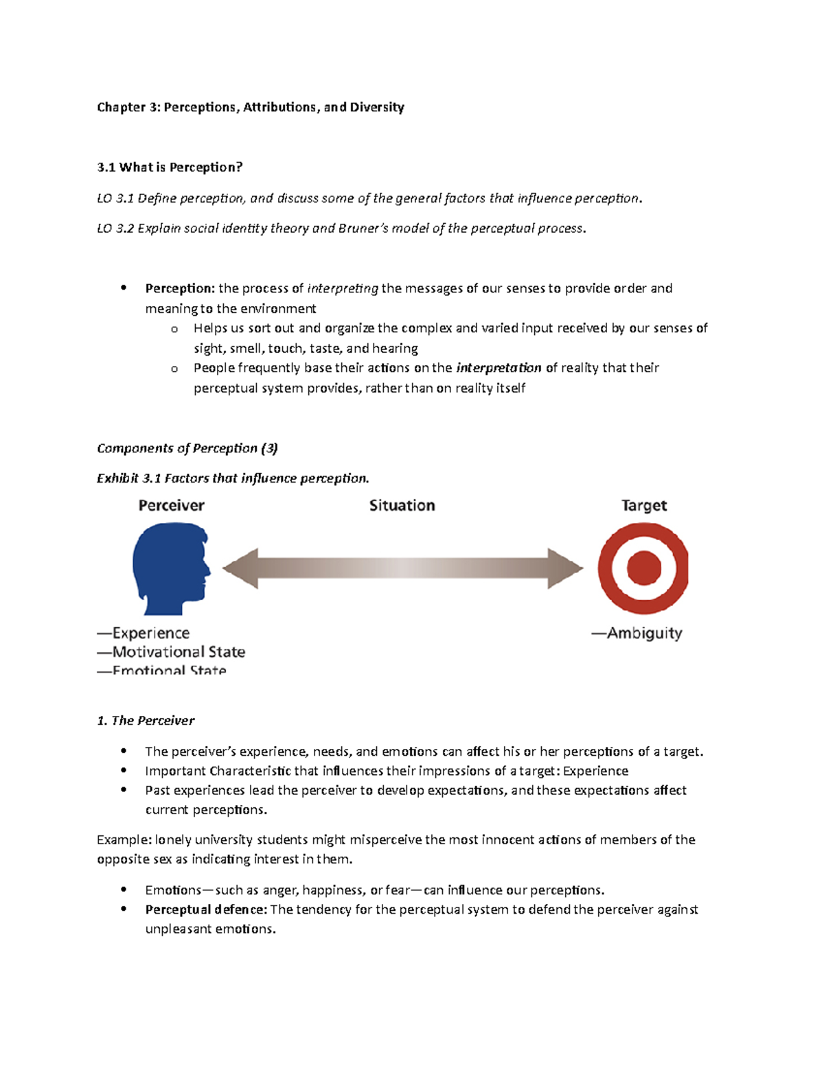 Chapter 3 Perceptions, Attributions, and Diversity - Chapter 3 ...