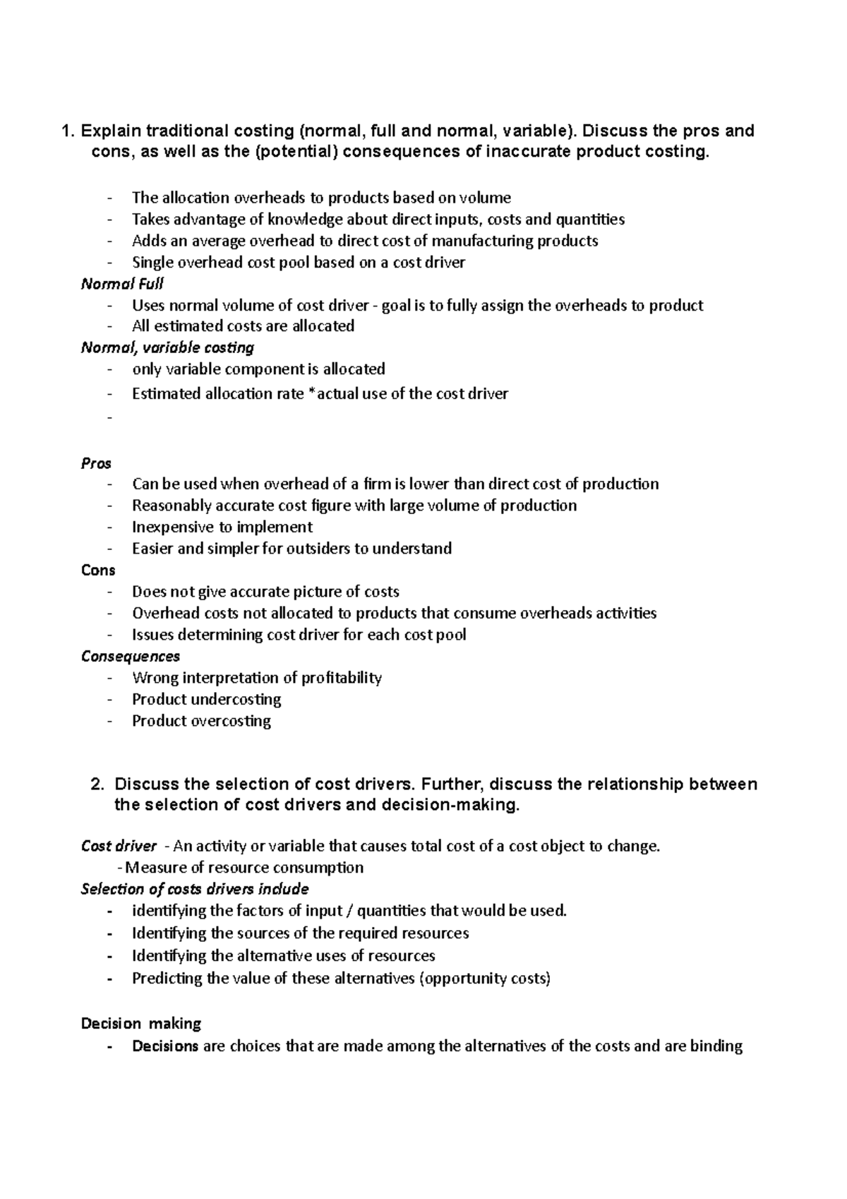 Management Accounting Exam questions 2022 MA Presentation 1 management-accounting-exam-questions-2022-ma-presentation-1