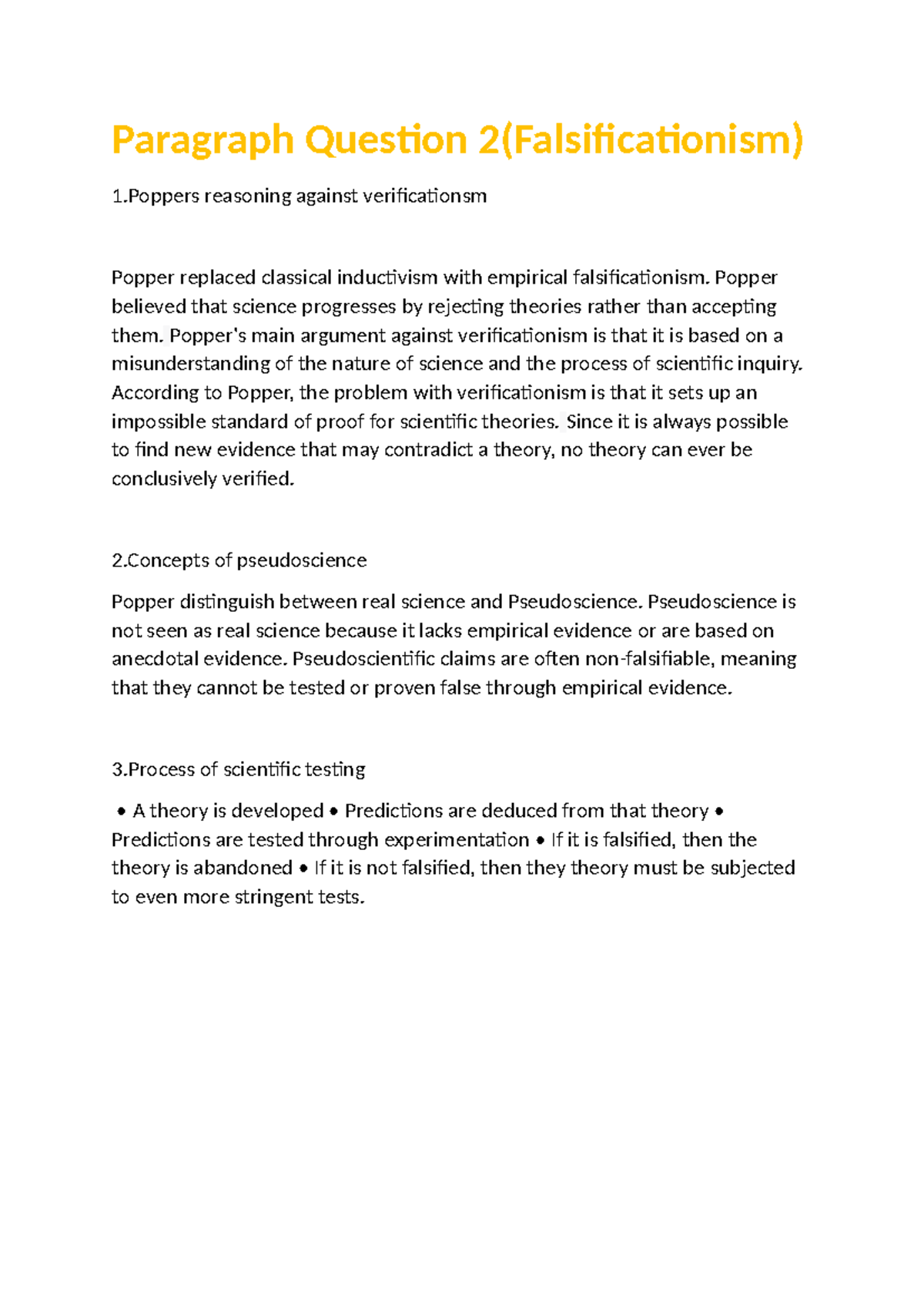 Fill Paragraph 2 Question(Falsificationism) - Paragraph Question 2 ...