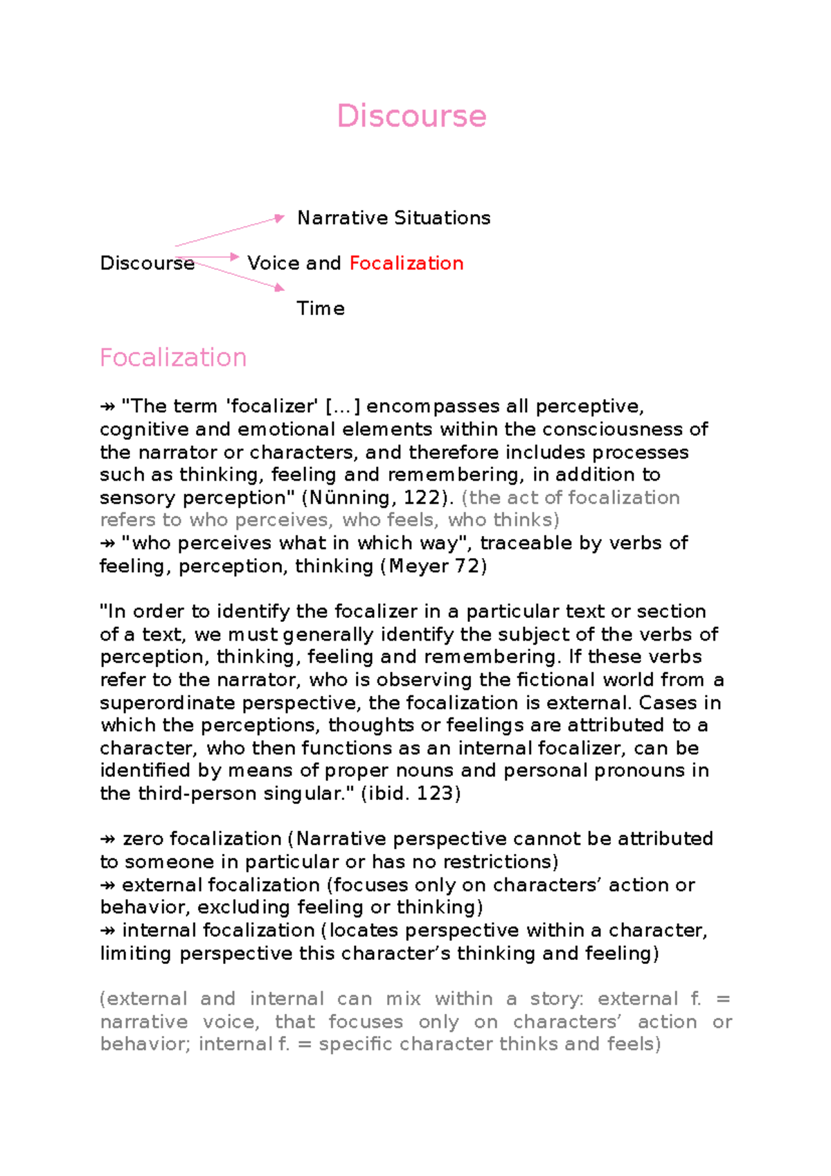 Discourse - Prof. Dr. Caroline Rosenthal - Discourse Narrative ...