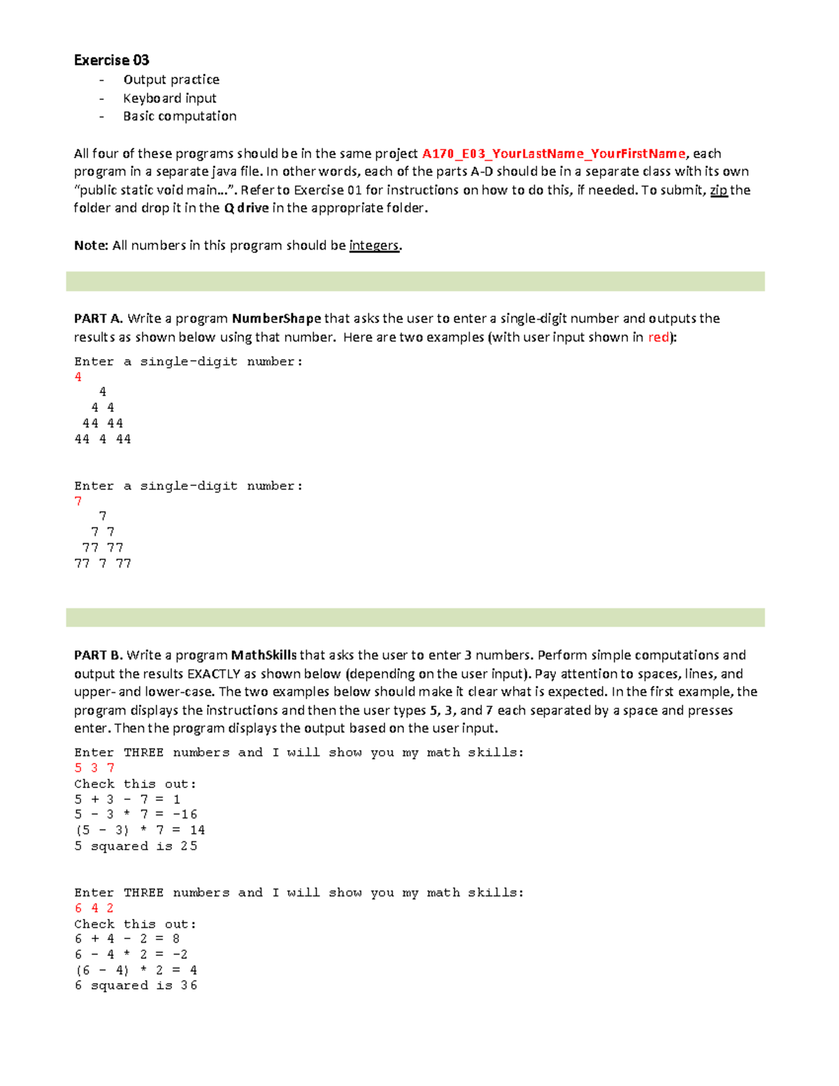 Exercise 03 - Basic Computation - Exercise 03 - Output practice ...
