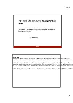 Health and safety notes - OCCUPATIONAL HEALTH AND SAFETY COURSE UNIT ...