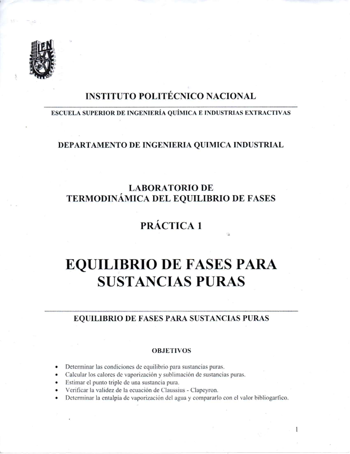 Termo 3 practica 1 - Termodinámica Del Equilibrio De Fases - Studocu