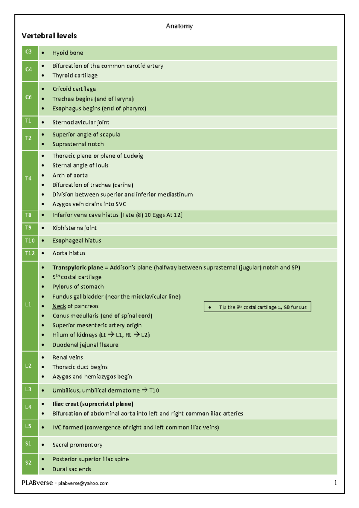 Anatomy - Vertebral levels C3 • Hyoid bone C4 • Bifurcation of the ...
