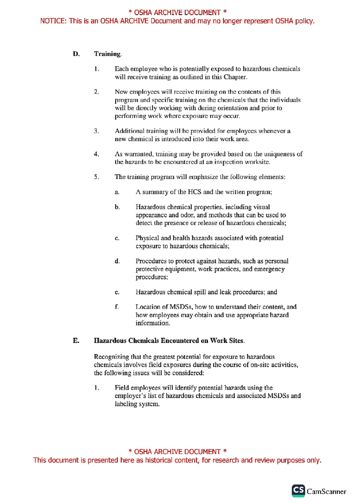OSHA Field safety and health manual p12 - Studocu