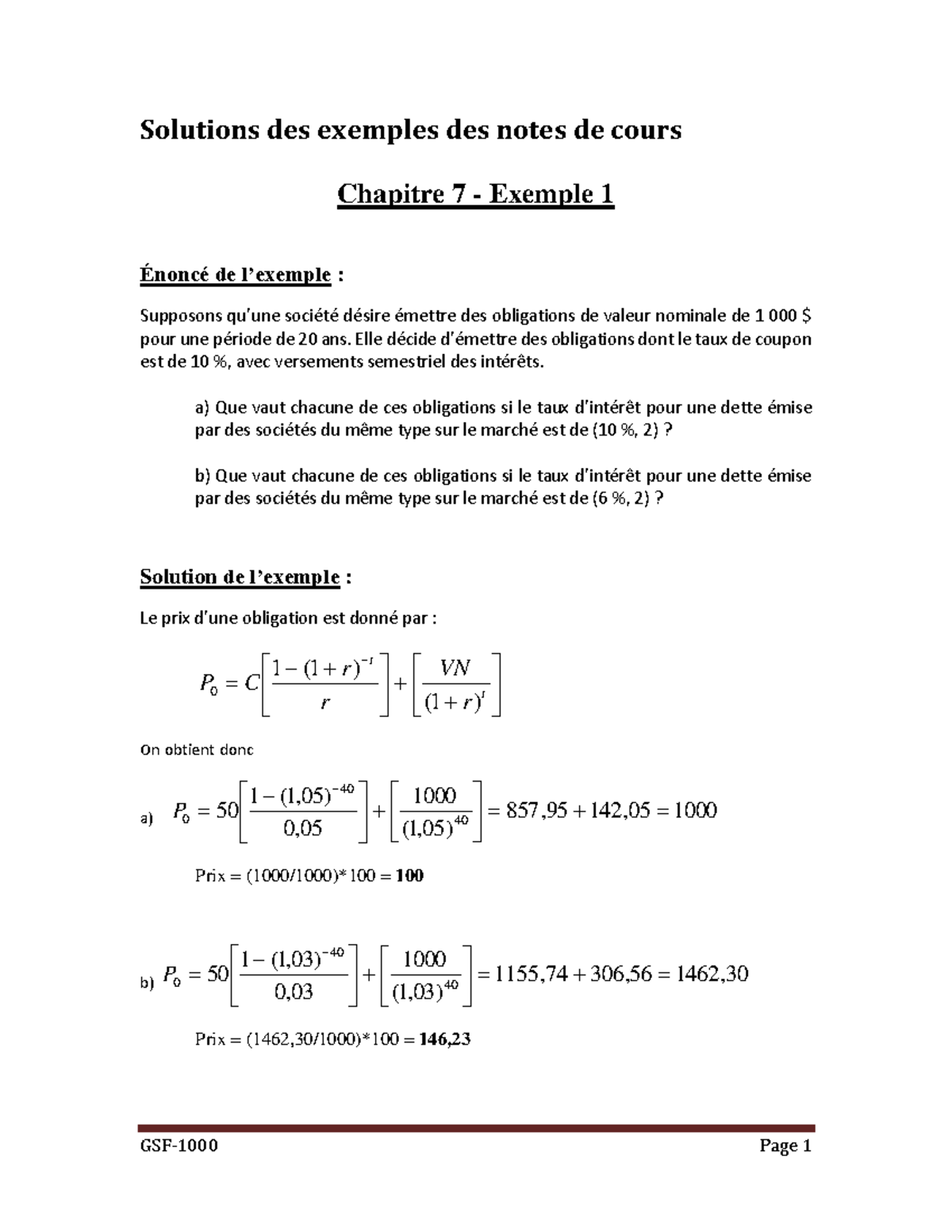 Solutions Exemples Chapitre 7 Z - Solutions des exemples des notes de ...