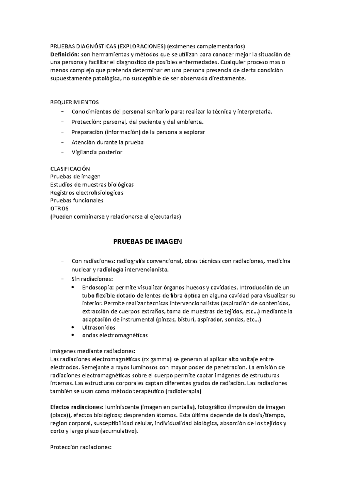 Exploración I y II - PRUEBAS DIAGNÓSTICAS (EXPLORACIONES) (exámenes ...