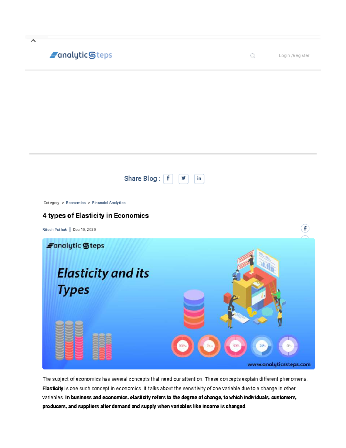 4 types of Elasticity in Economics Analytics Steps - Login /Register ...