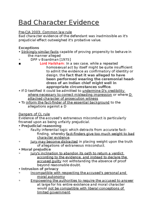 Evidence Lecture 1 Notes - LAW6037 - QMUL - Studocu
