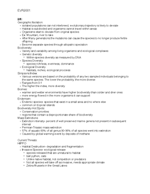 Module 7 - Environmental Science Notes for exam - Module 7 We interact ...