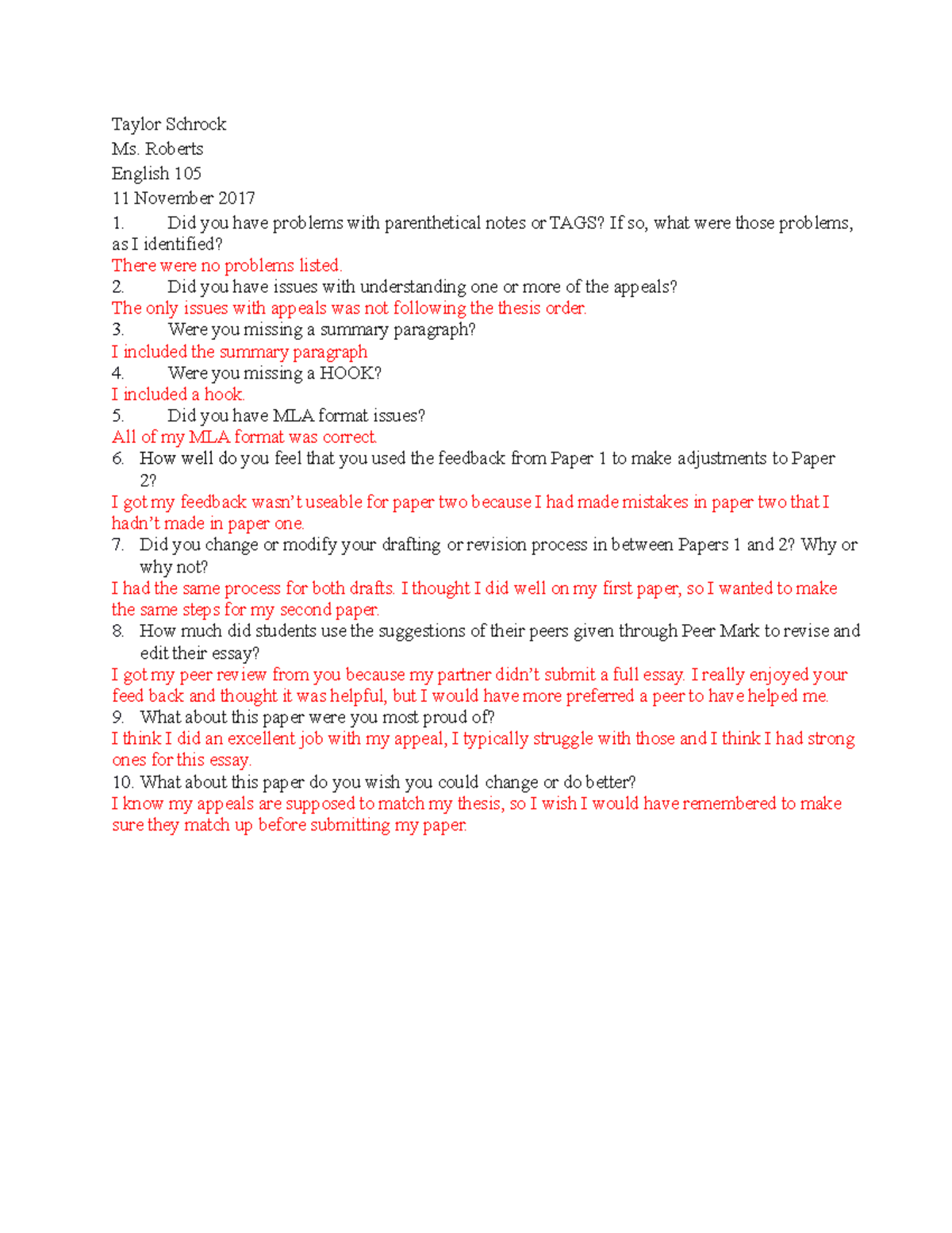 ENg 105 Hunting Ground Reflection - Taylor Schrock Ms. Roberts English ...