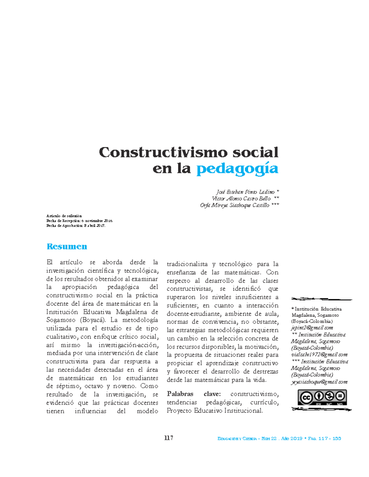 Constructivismo social en la pedagogía - Constructivismo socialen la ...
