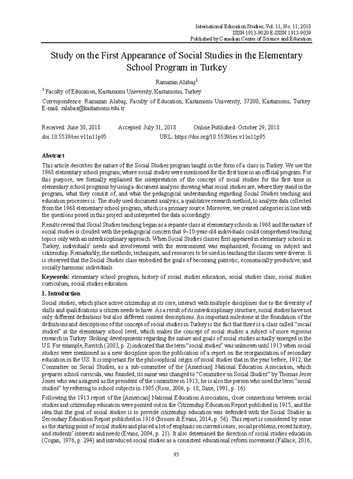 New Study On The First Appearance Of Social Studies In International